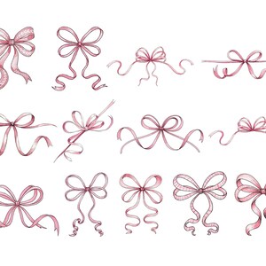 Pink Bow Frame Clipart, Coquette Ribbon Wavy Border Clip Art ...