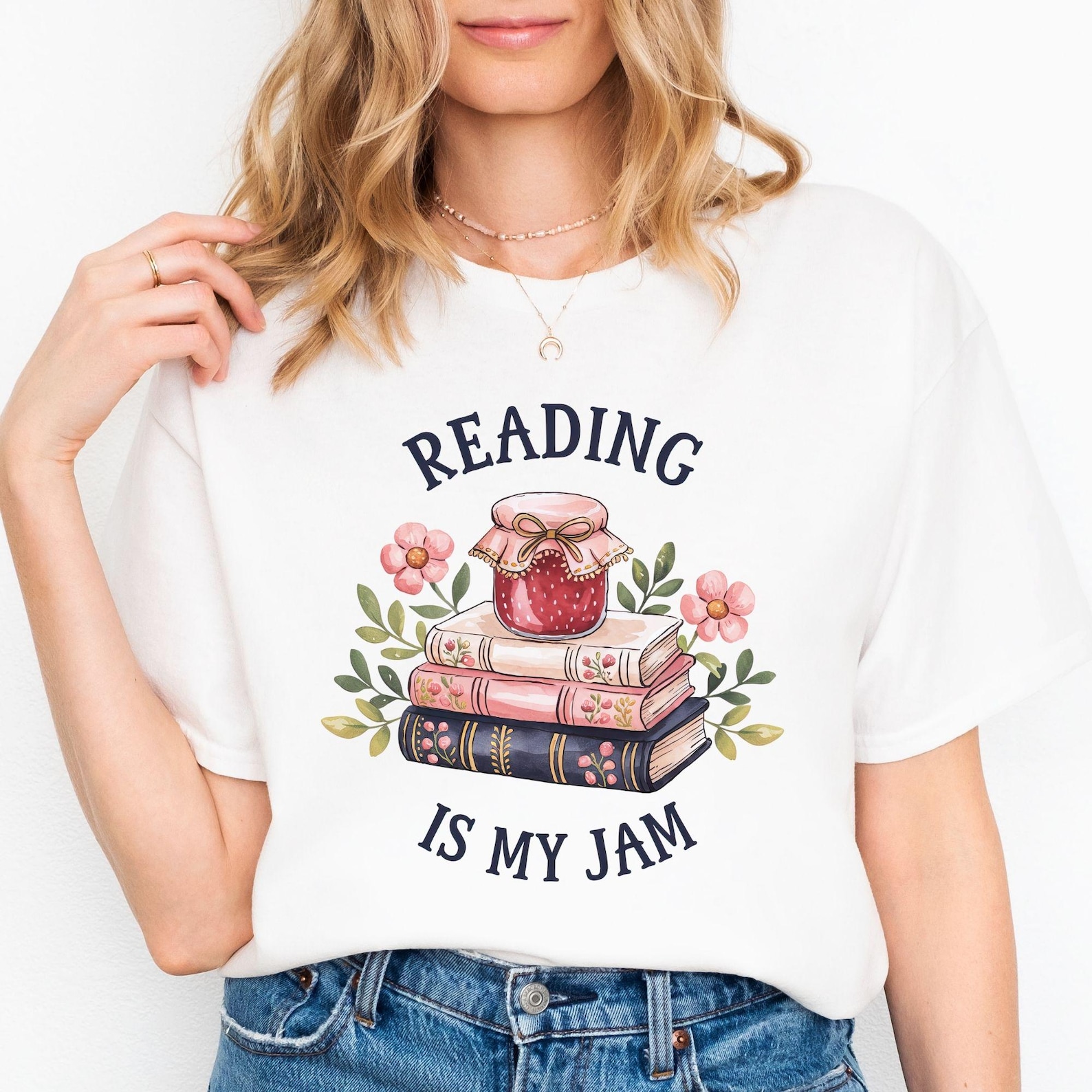 Reading is My Jam PNG, Cute Book Lover Quote, Bookish Gift PNG ...