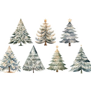 Nordic Christmas Tree Clipart, DIGITAL DOWNLOAD, Scandinavian Christmas ...