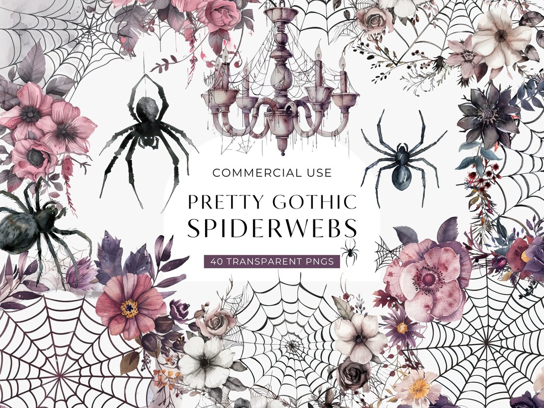 Spiderweb Spider Web Clipart, DIGITAL DOWNLOAD Halloween Clip Art ...