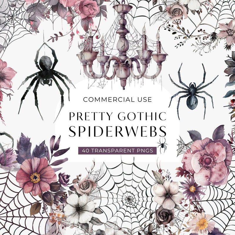 Halloween Clip Art Spider - Etsy