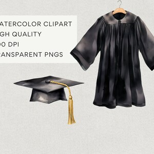 Graduation Clipart Watercolor, DIGITAL DOWNLOAD, Grad Cap PNG, Teacher ...