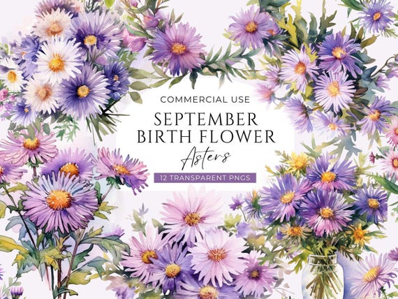 September Flowers Clipart