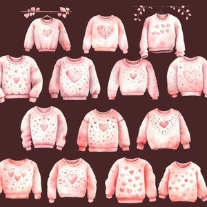 Valentine Sweater Clipart, DIGITAL DOWNLOAD, Valentine Planner ...