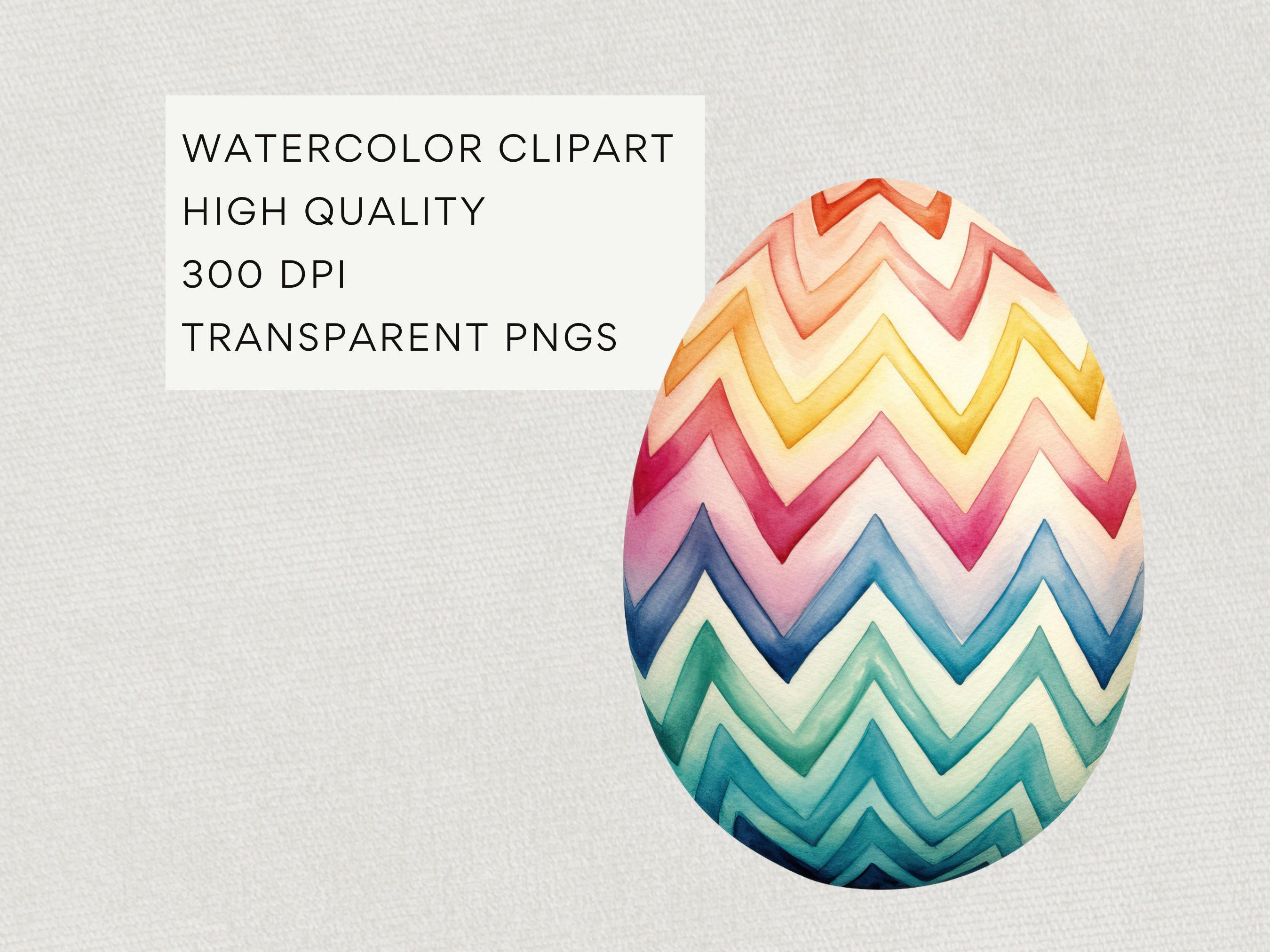 Colorful Easter Eggs Clipart, DIGITAL DOWNLOAD, Retro Groovy Easter ...