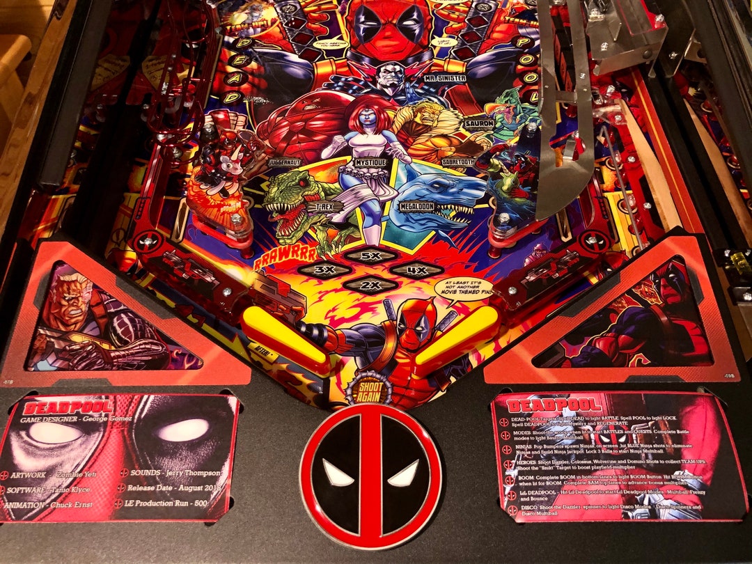 Deadpool Pinball Machine Metal Apron Mod - Etsy