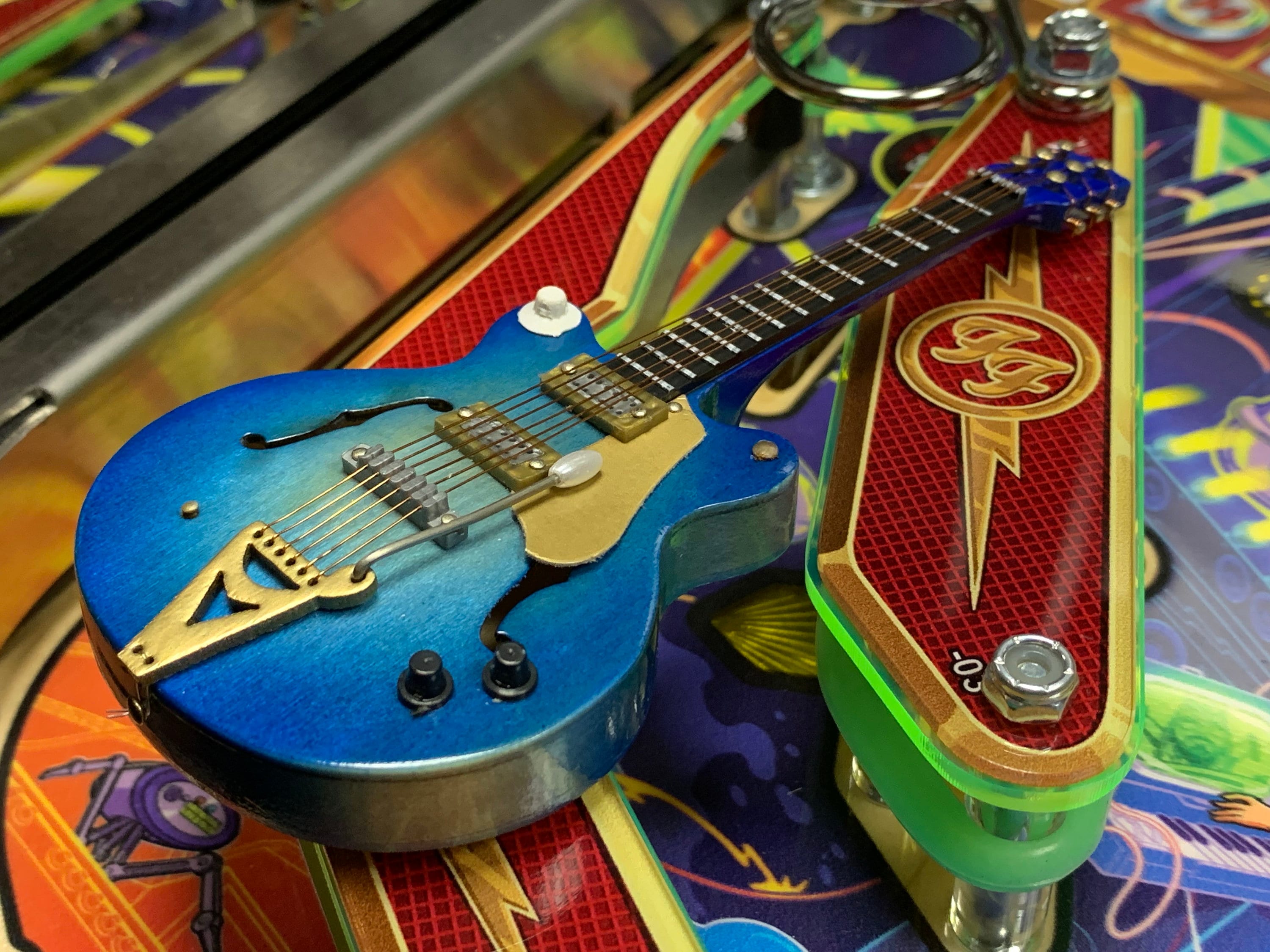 FOO FIGHTERS Pinball Machine Dave Grohl Signature Blue Guitar Mod - Etsy