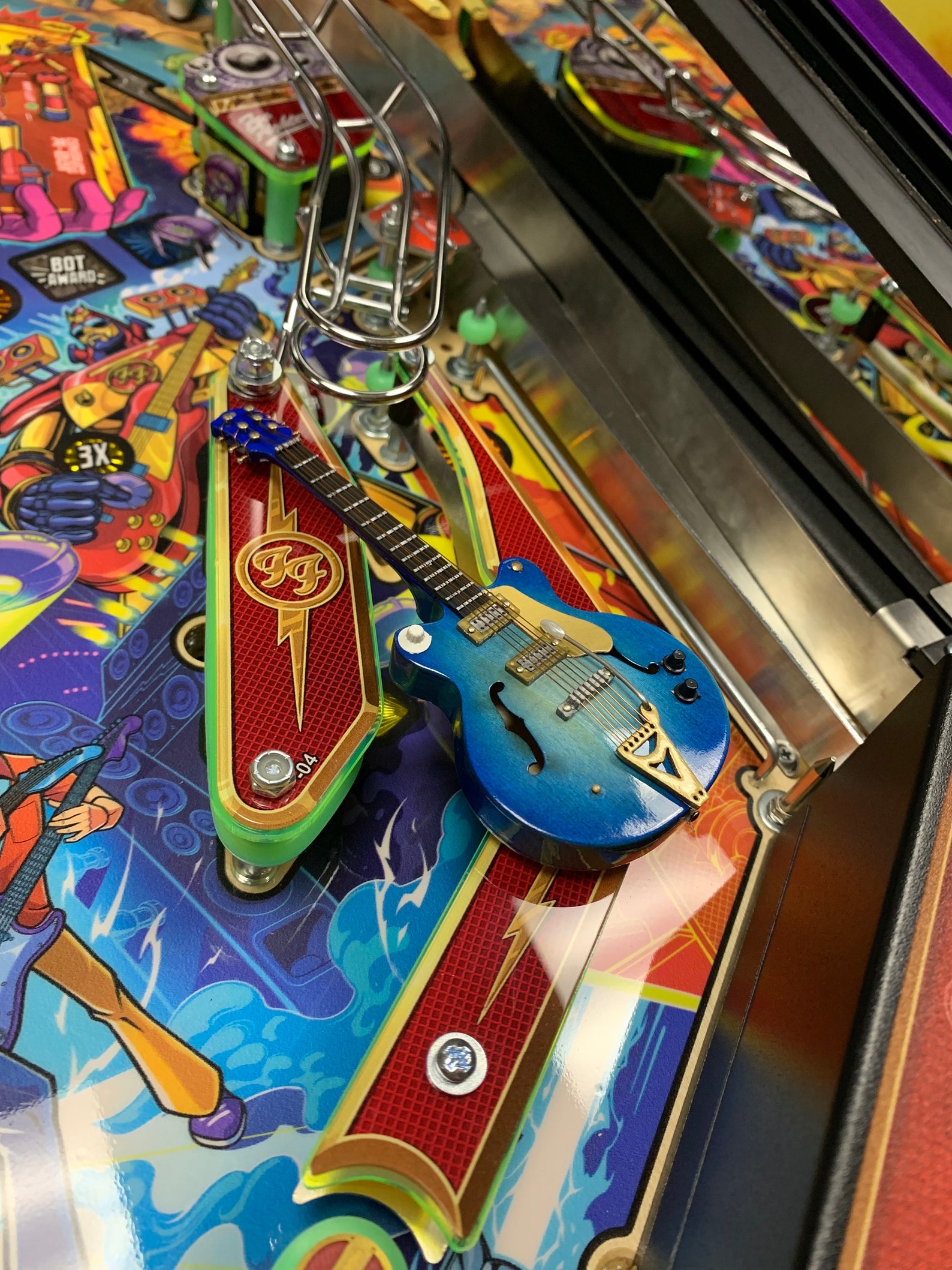 FOO FIGHTERS Pinball Machine Dave Grohl Signature Blue Guitar Mod - Etsy