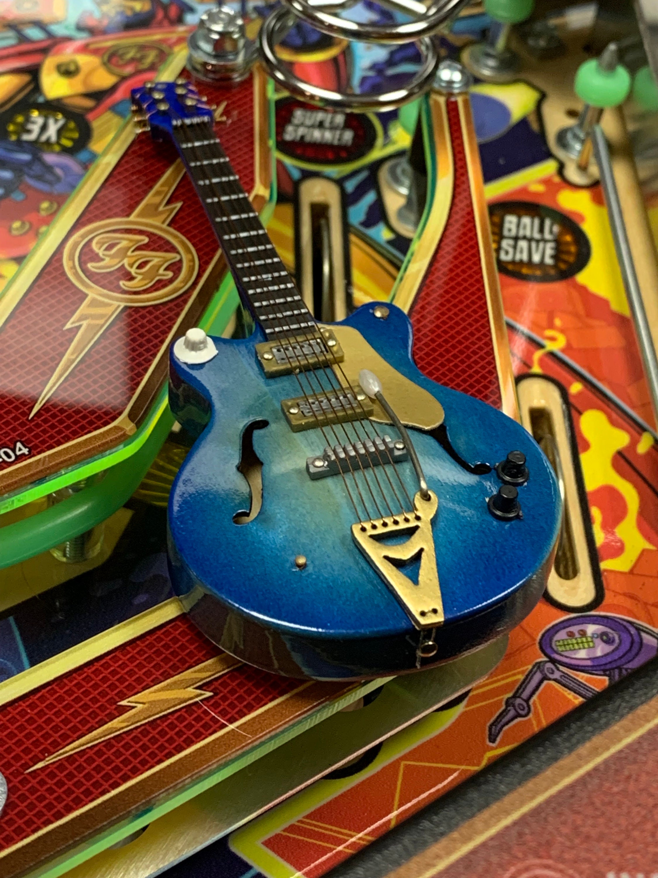 FOO FIGHTERS Pinball Machine Dave Grohl Signature Blue Guitar Mod - Etsy