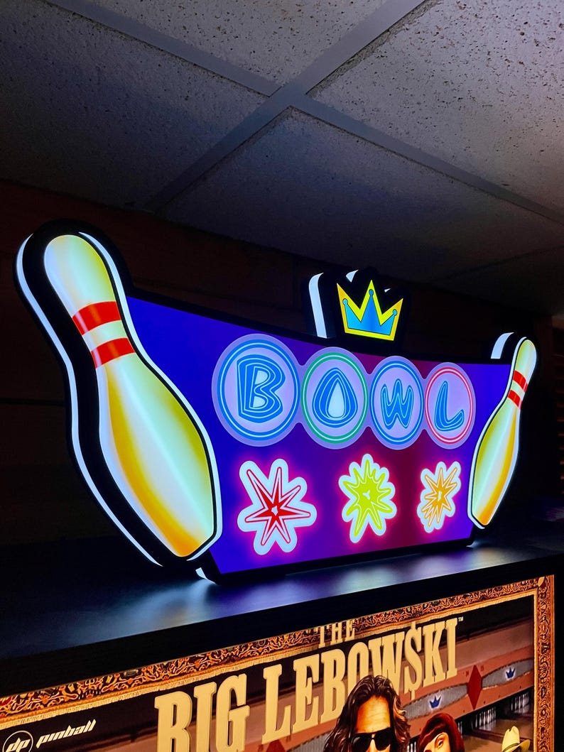 The Big Lebowski Pinball Machine LED Topper Mod - Etsy Canada