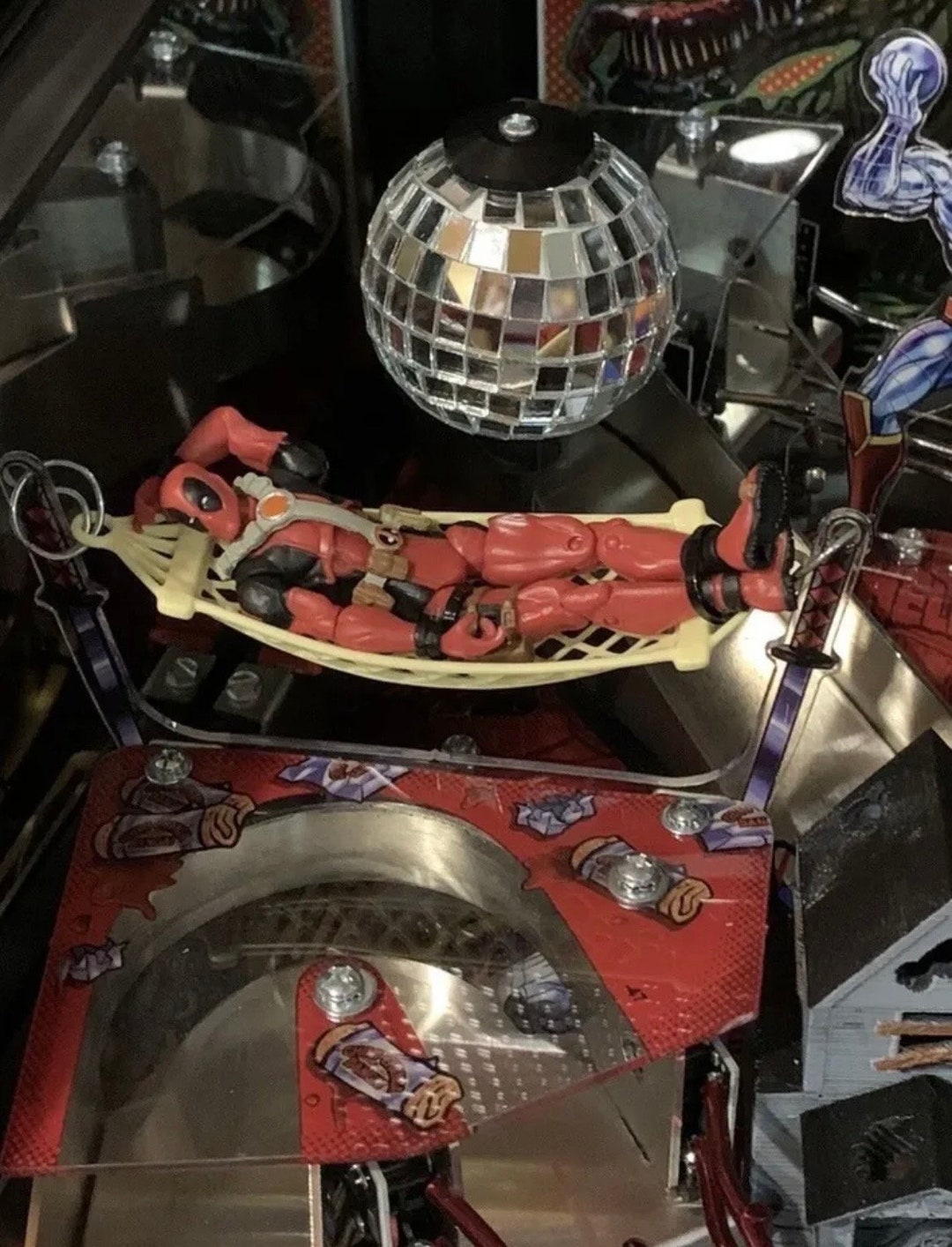 Deadpool Pinball Machine Figure Swinging on Hammock Mod - Etsy