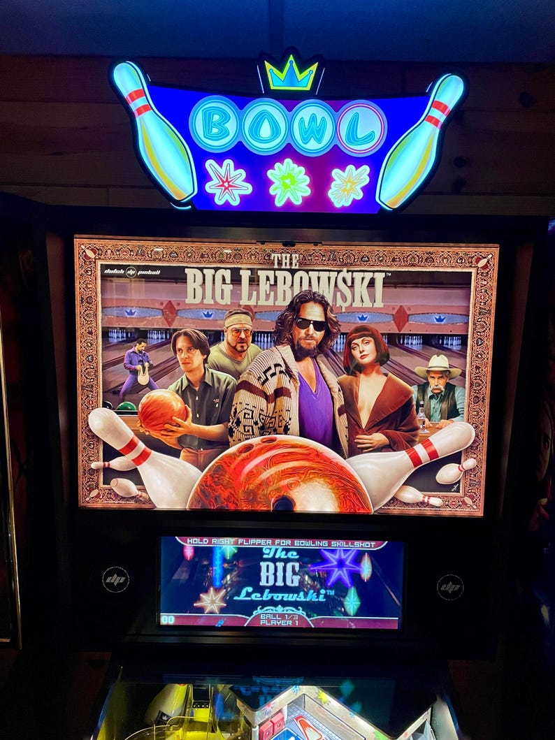 The Big Lebowski Pinball Machine LED Topper Mod - Etsy