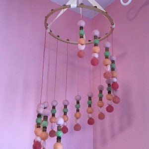 Fresh Melons Felt Ball Mobile, Bamboo Mobile, Eco-friendly Mobile - Etsy
