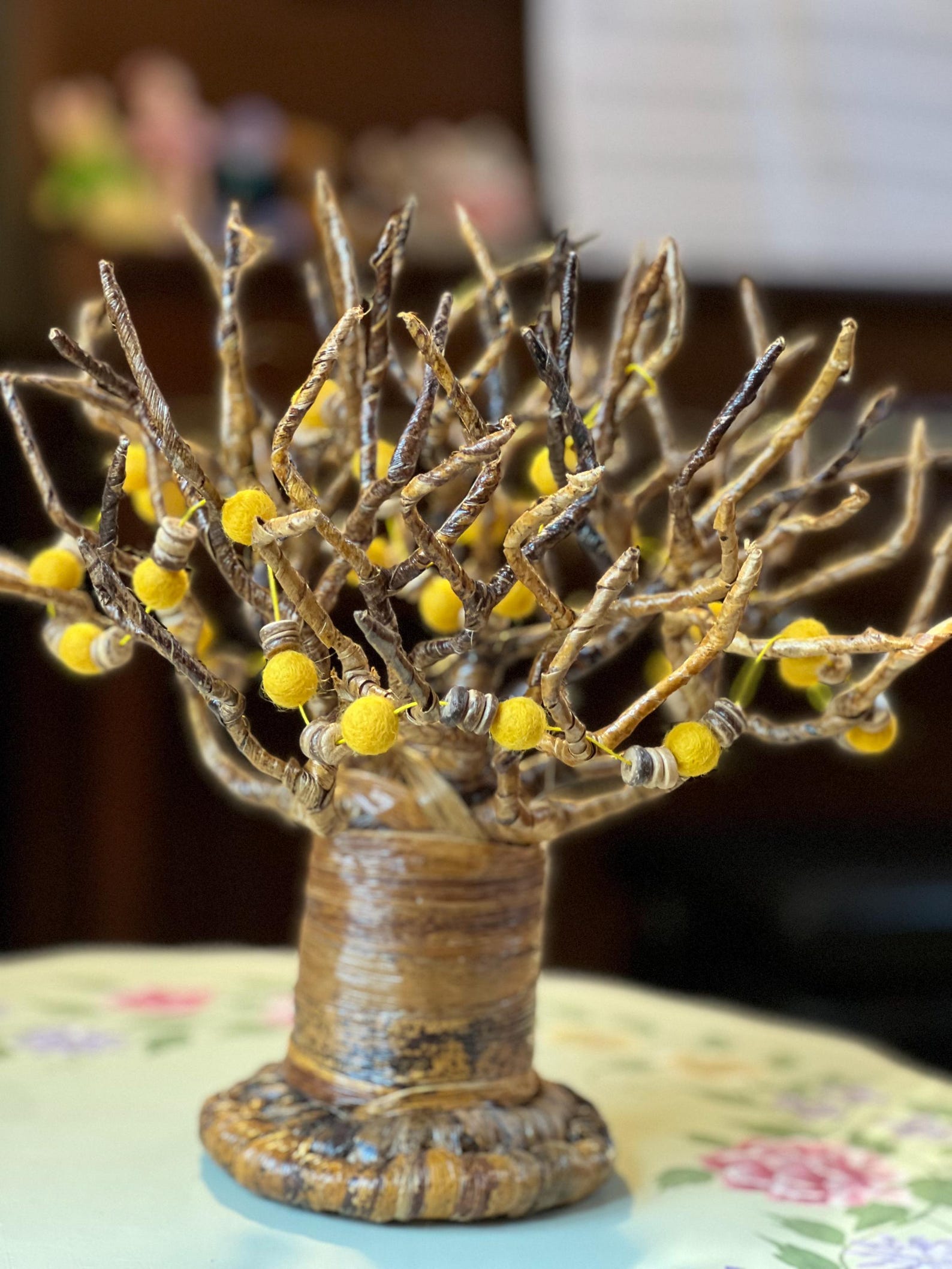 Handmade Custom Kenyan Baobab 12 Inch Tree, Banana Fiber, Holiday Decor ...