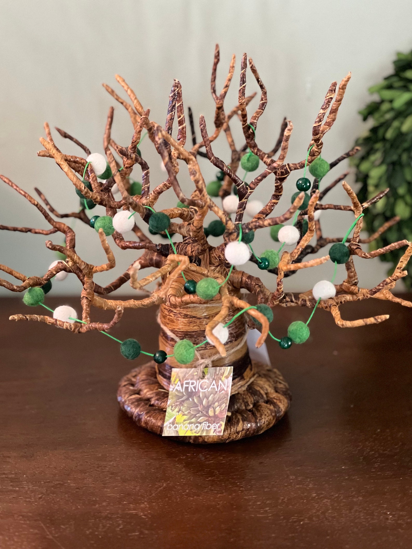 Handmade Custom Kenyan Baobab 12 Inch Tree, Banana Fiber, Holiday Decor ...