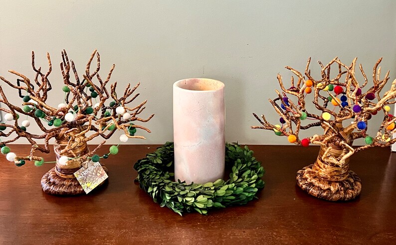 Handmade Custom Kenyan Baobab 12 Inch Tree, Banana Fiber, Holiday Decor ...