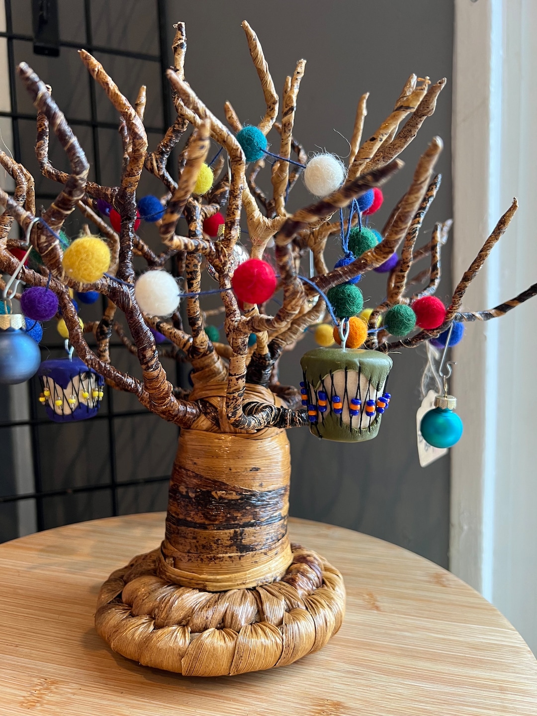 Little Drummer Boy Baobab Tree, Decorated Kenya Banana Fiber Tree ...