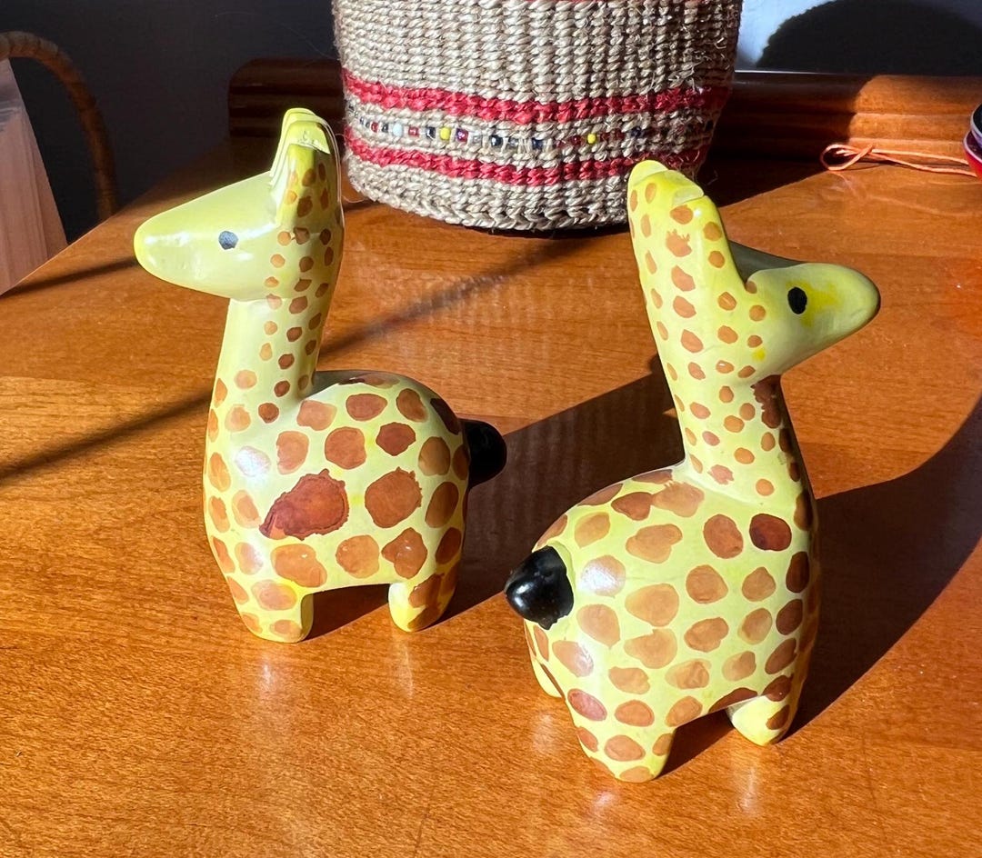 Hand Carved Soapstone Giraffe, Kenyan Safari Figurine - Etsy