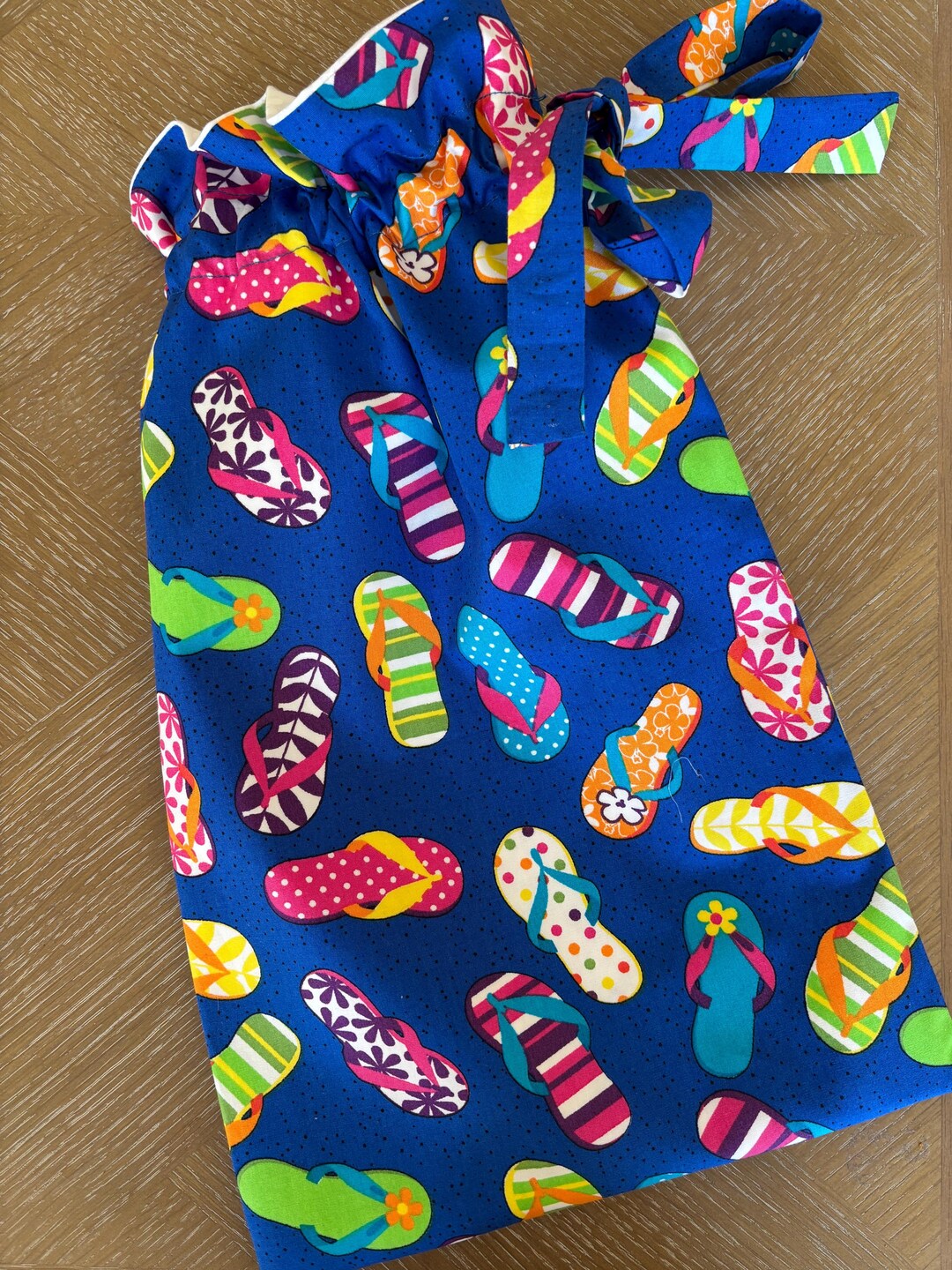 Sandal Bag, Flip Flop Bag, Cotton Shoe Bag, Beach Bag - Etsy
