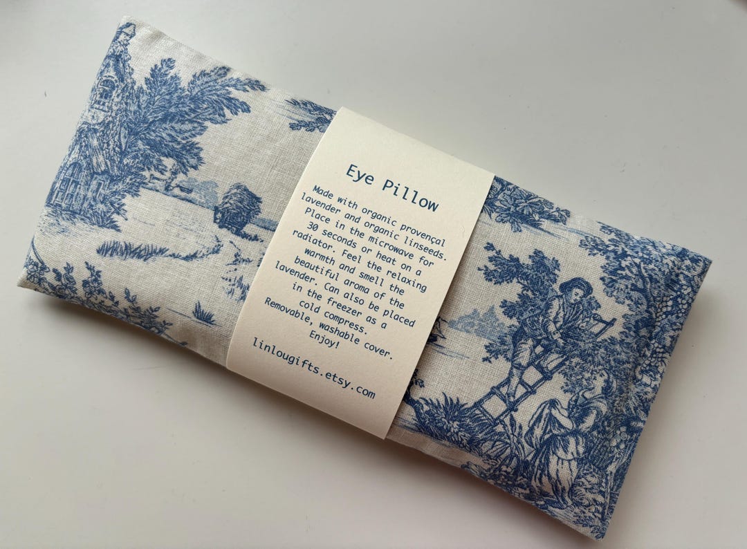 Lavender Eye Pillow, Toile De Jouy Eye Pillow, Blue or Red Eye Pillow - Etsy