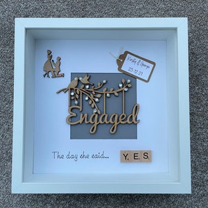 Personalised Engagement Frame, Engagement Photo Frame, Engagement Gift ...