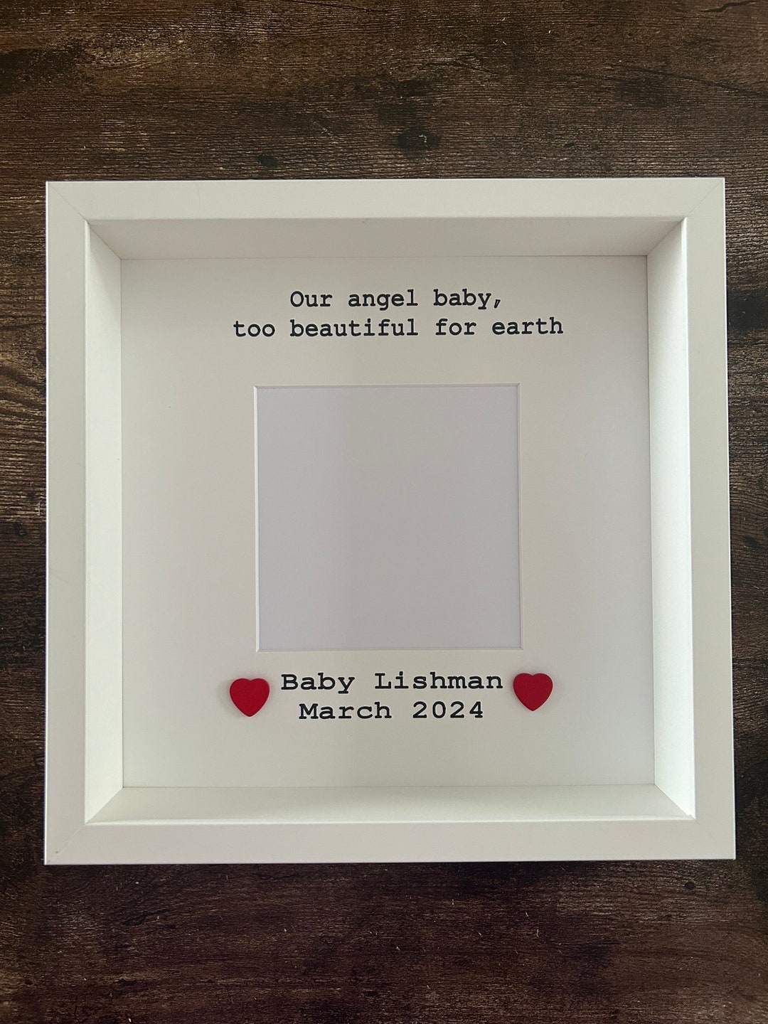 Baby Loss Gift, Baby Loss Frame, Personalised Memorial Frame ...