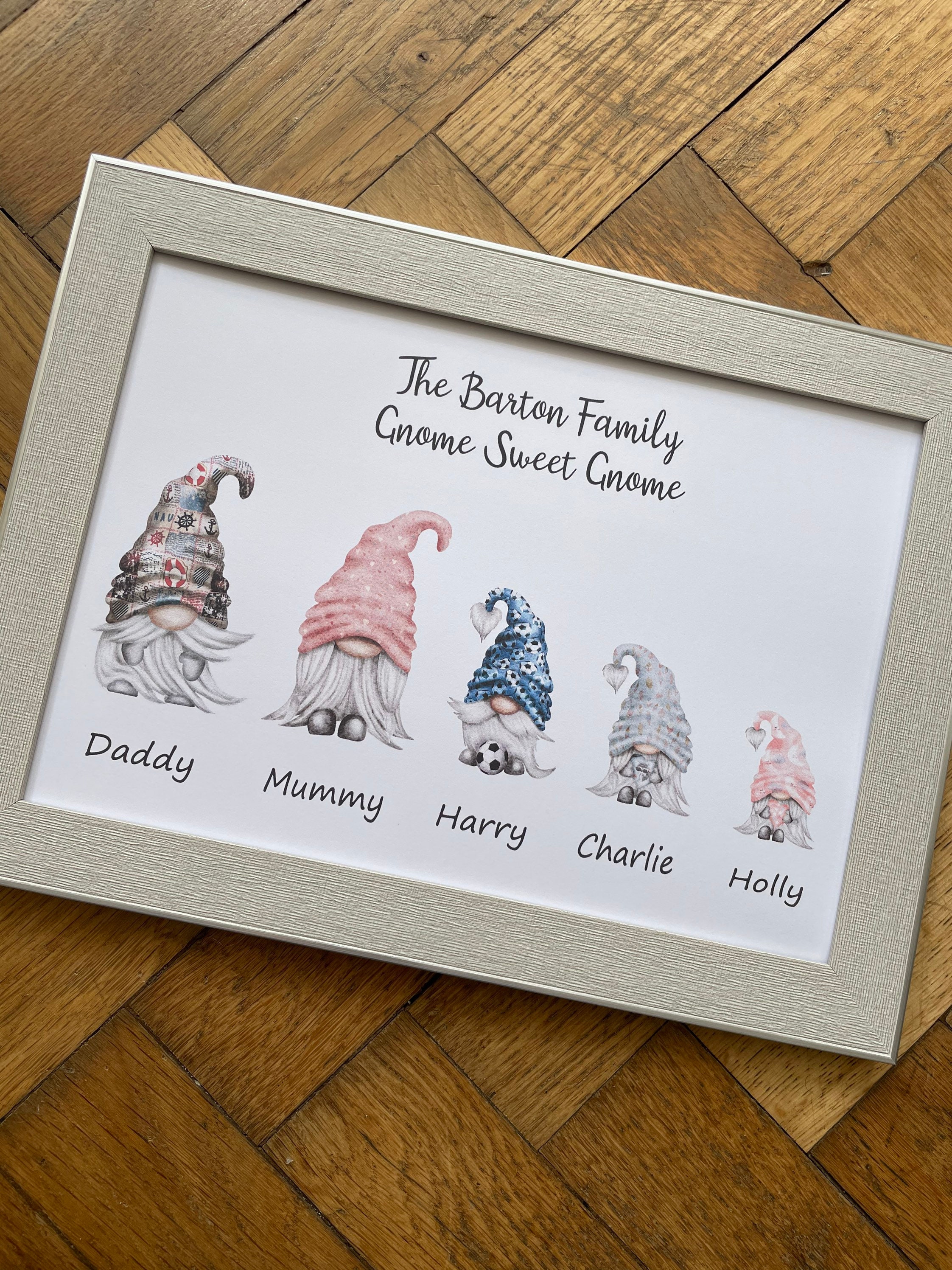 Gnome Frame Gnome Picture Gnome Gift Family Gift A4 Print - Etsy UK