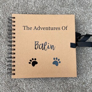 Personalised Dog Scrapbook, Dog Photo Album, New Puppy Gift, Cat ...