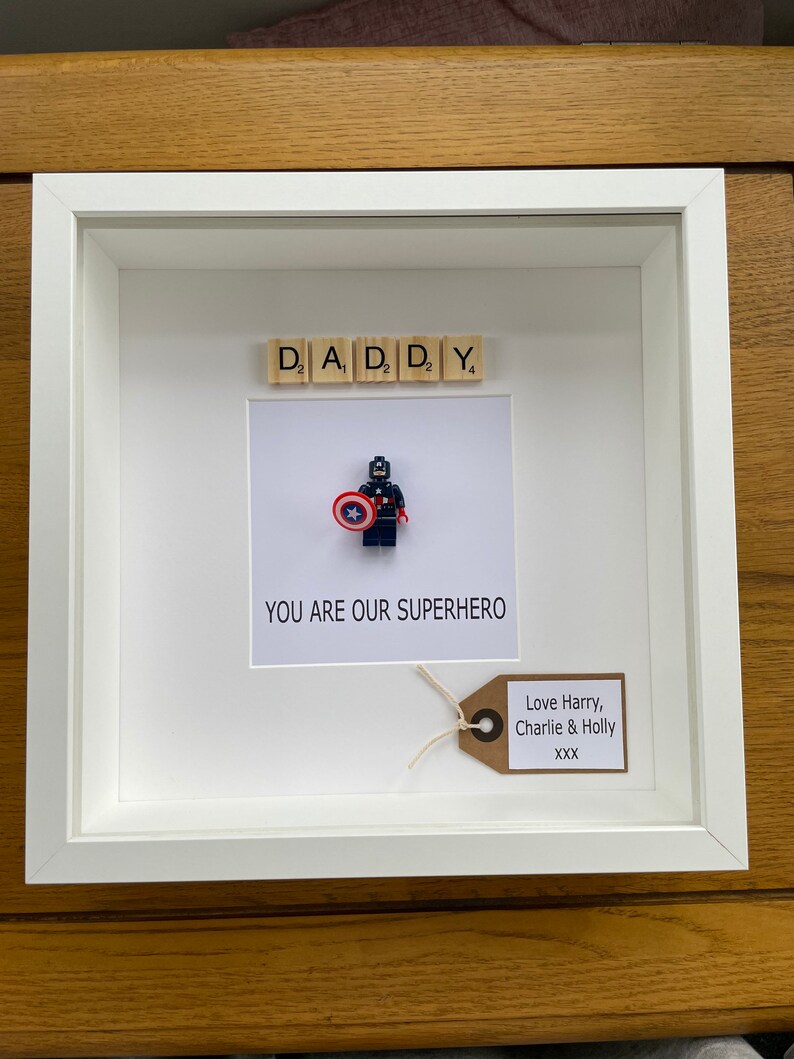 Daddy Superhero Frame Daddy Frame Fathers Day Gift Fathers - Etsy