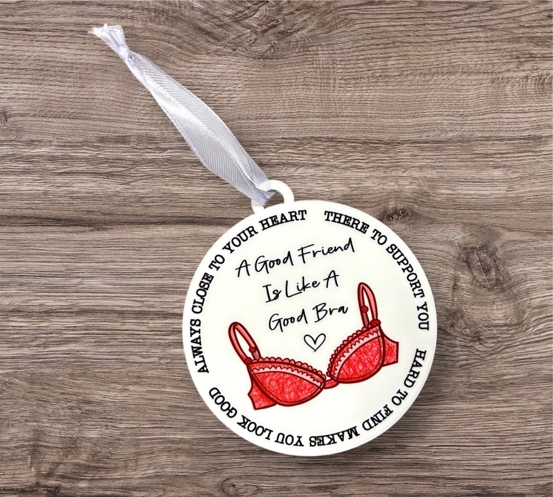 A Good Friend is Like A Good Bra Hanging Ornament, Friend Gift, Funny ...