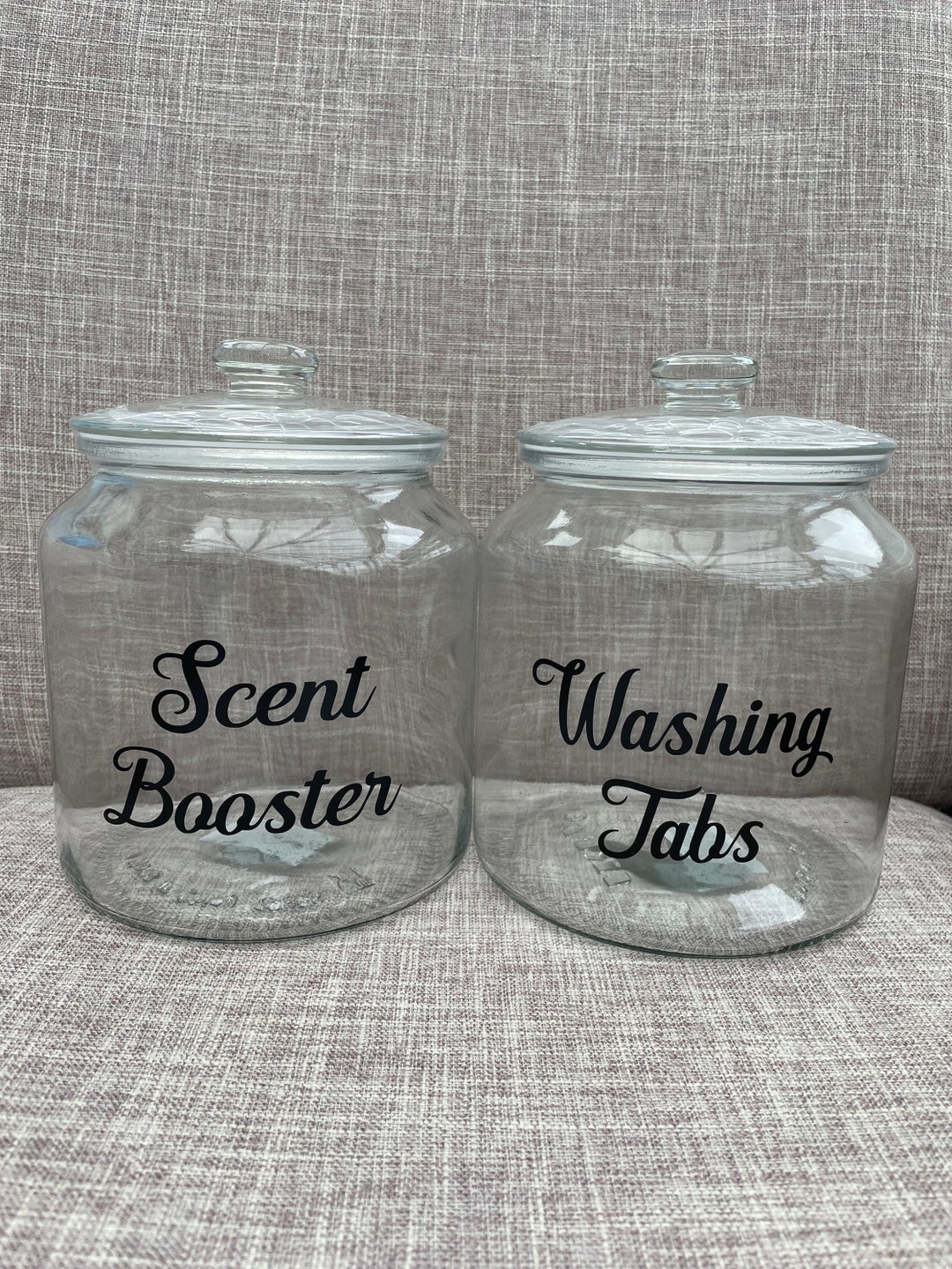 Personalised Washing Tabs Jar, Washing Tablet Storage, Washing Tabs ...