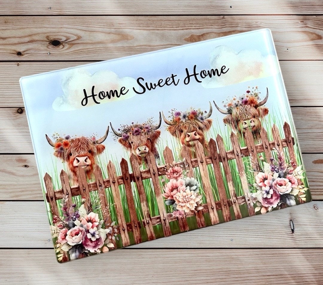 Highland Cow Gift, Highland Cow Chopping Board, Highland Cow, Chopping ...