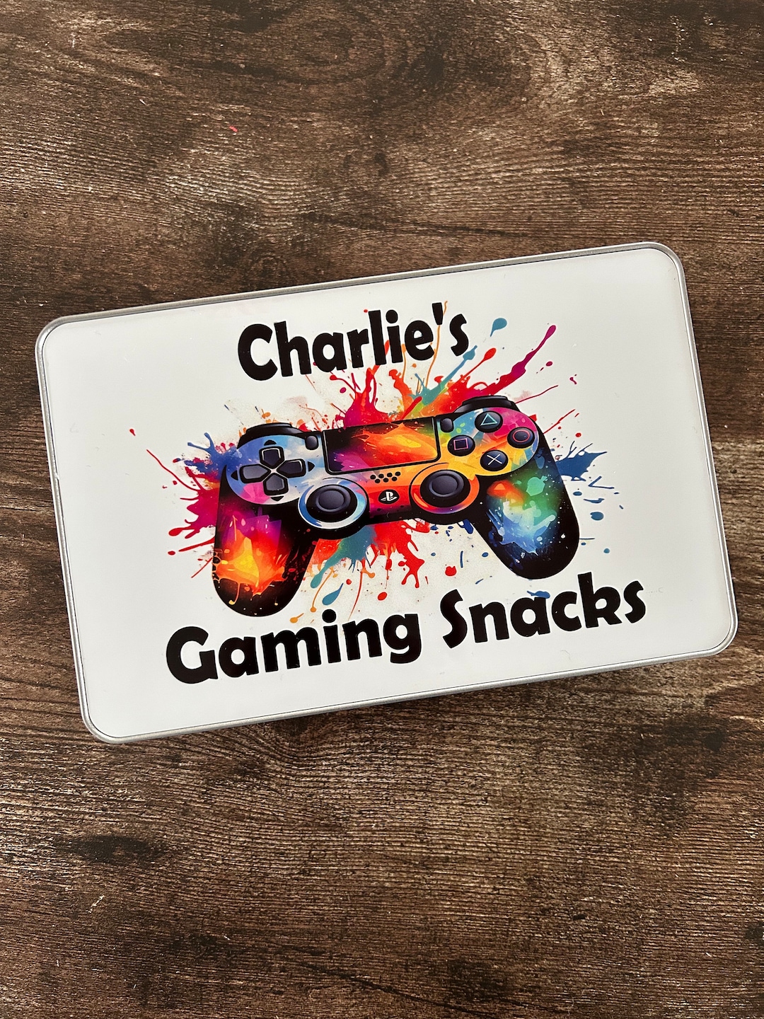 Gaming Snacks Tin, Personalised Gamers Snack Tin, Gamer Gifts, Keepsake ...