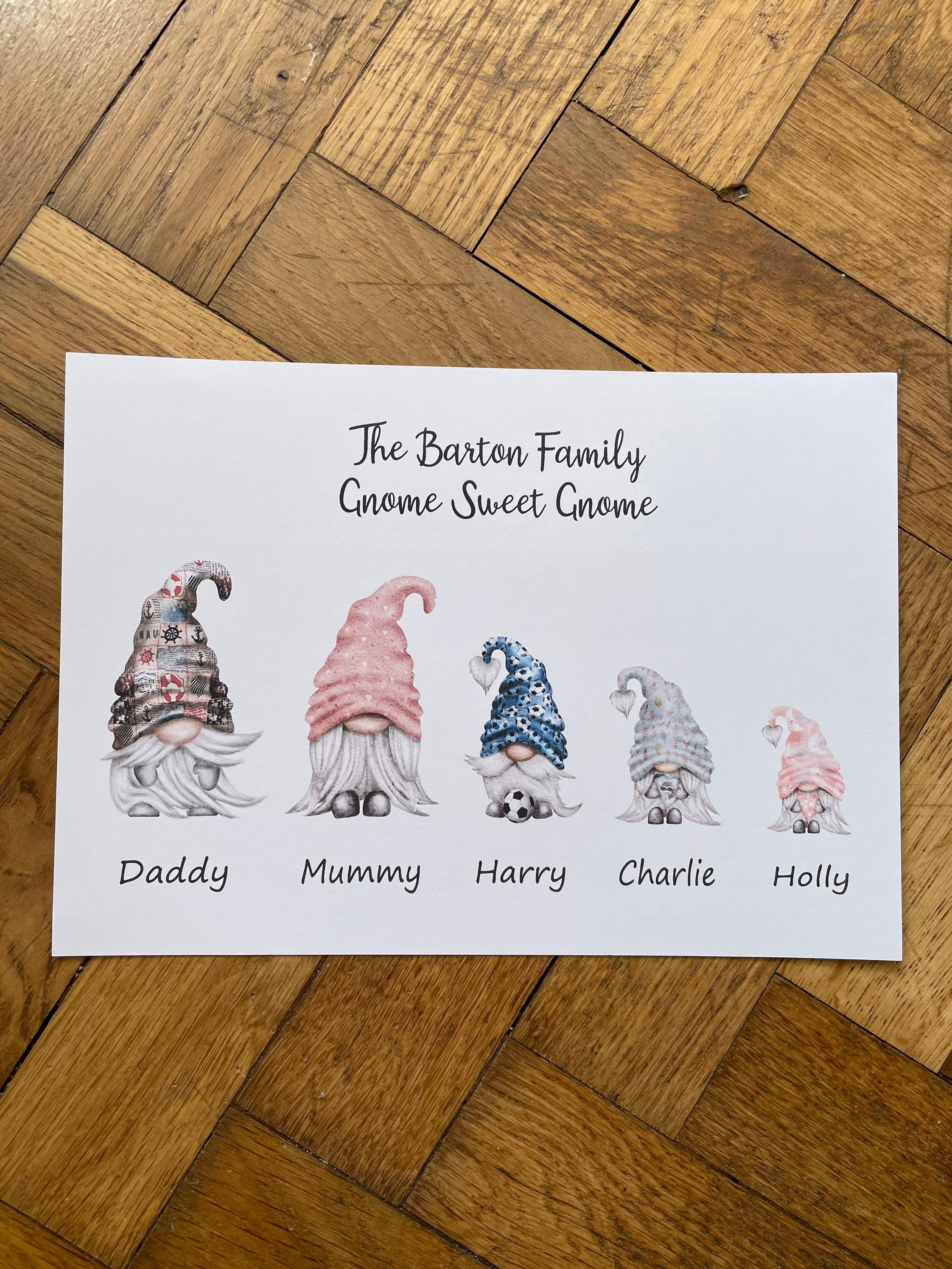 Gnome Frame Gnome Picture Gnome Gift Family Gift A4 Print | Etsy