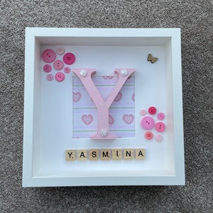 Birthday Frame, New Baby Frame, Personalised Frame, Baby Girl Frame ...