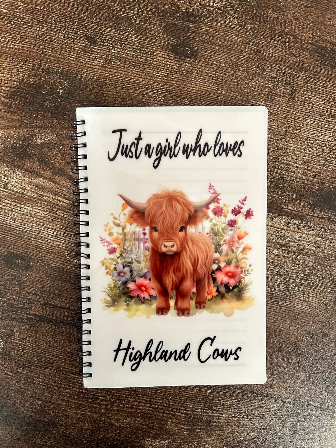 Highland Cow Gift, Highland Cow Notebook, Notebook for Work, Highland ...