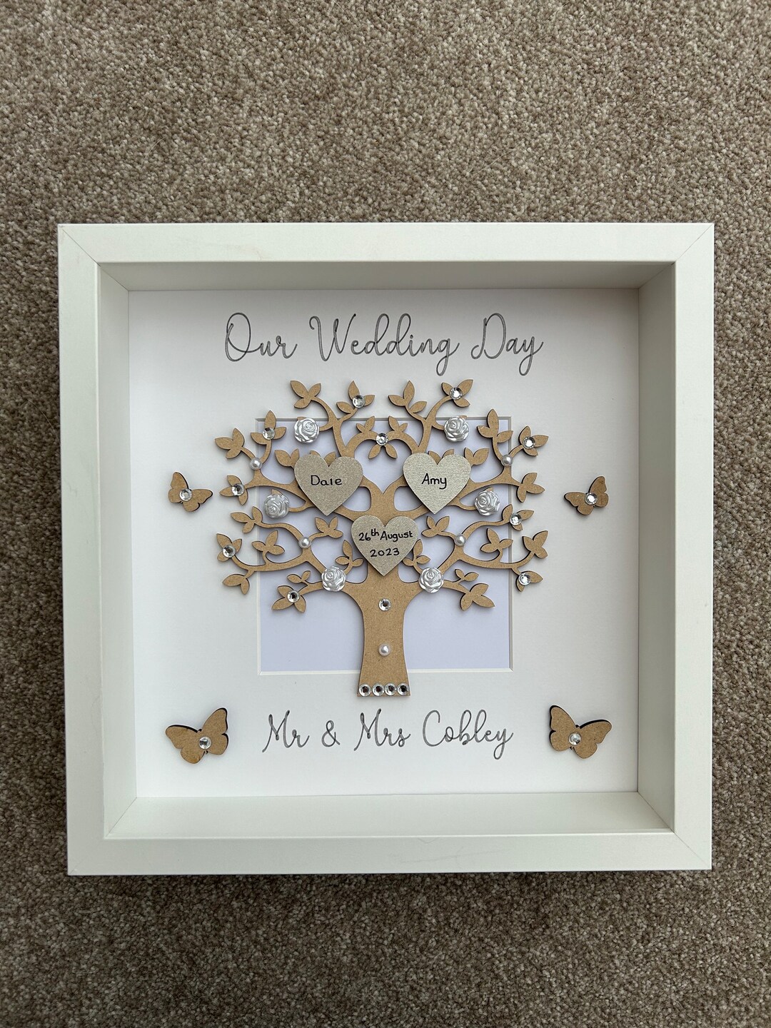 Wedding Day Gift, Wedding Day Frame, Personalised Frame, Gift for ...