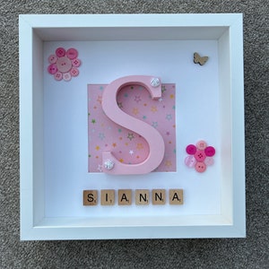 Birthday Frame, New Baby Frame, Personalised Frame, Baby Girl Frame ...