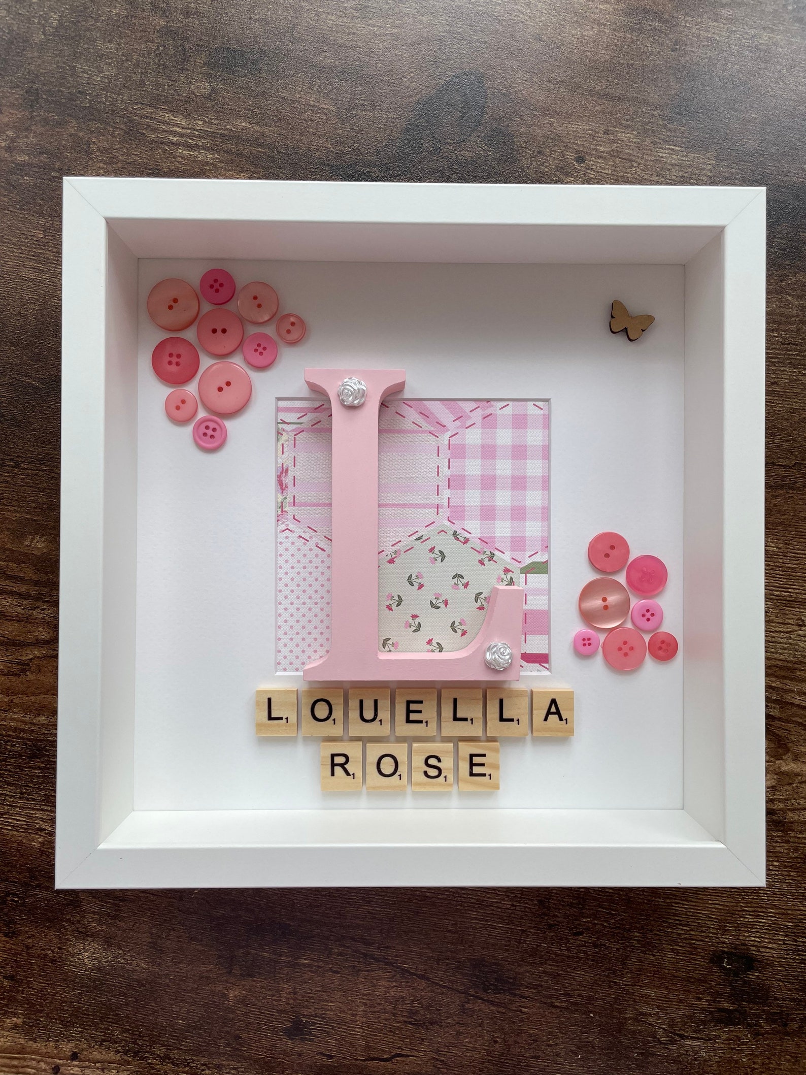 Birthday Frame New Baby Frame Personalised Frame Baby Girl - Etsy