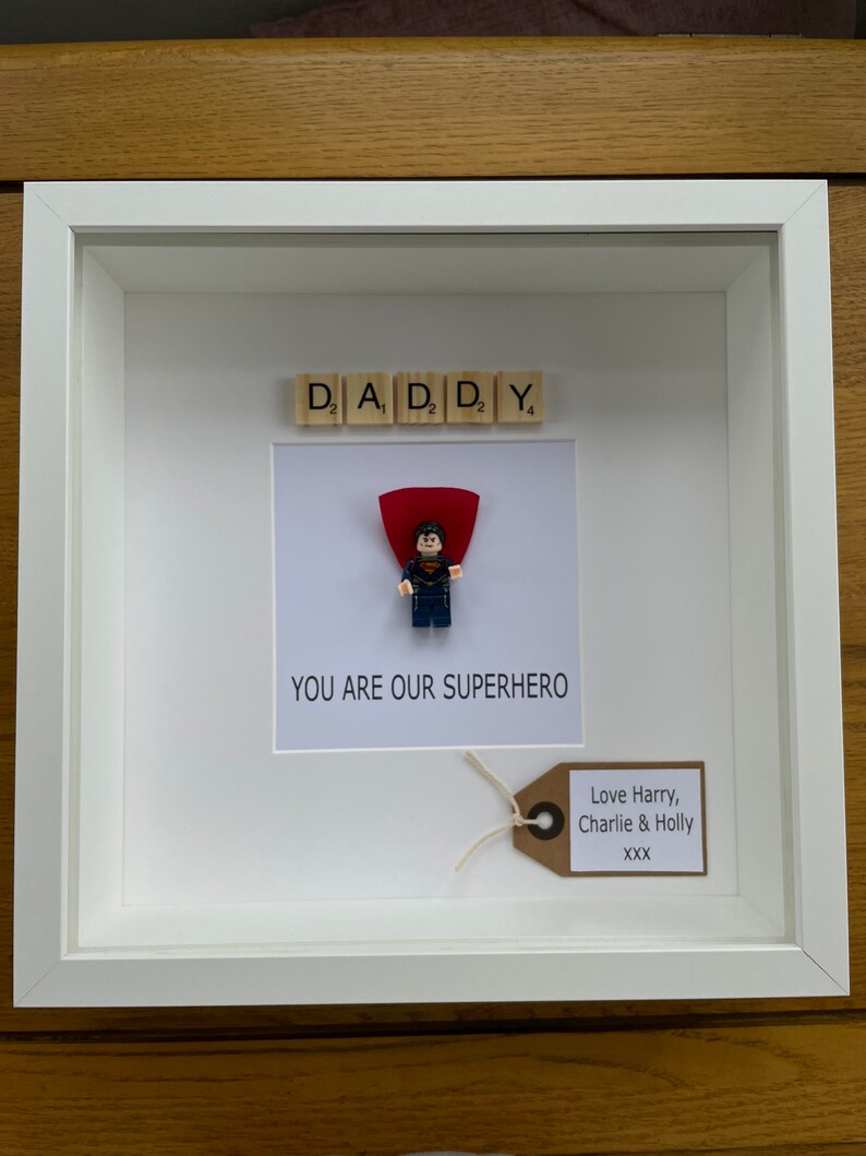 Daddy Superhero Frame Daddy Frame Fathers Day Gift Fathers - Etsy