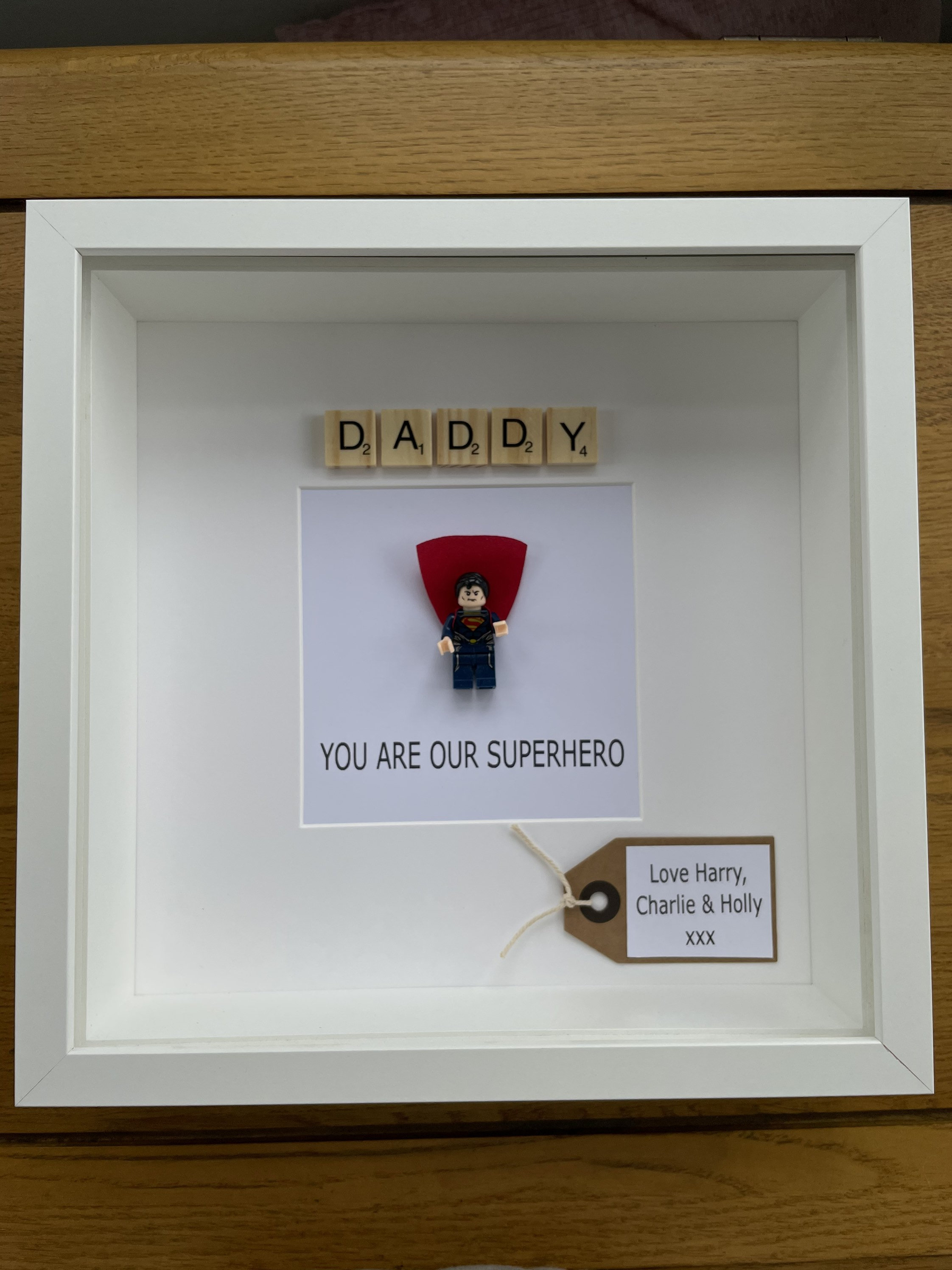 Daddy Superhero Frame Daddy Frame Fathers Day Gift Fathers | Etsy
