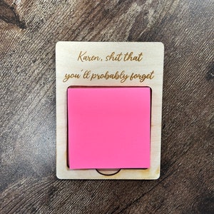 Post It Note Holder, Post It Holder, Personalised Post It Holder, Funny ...