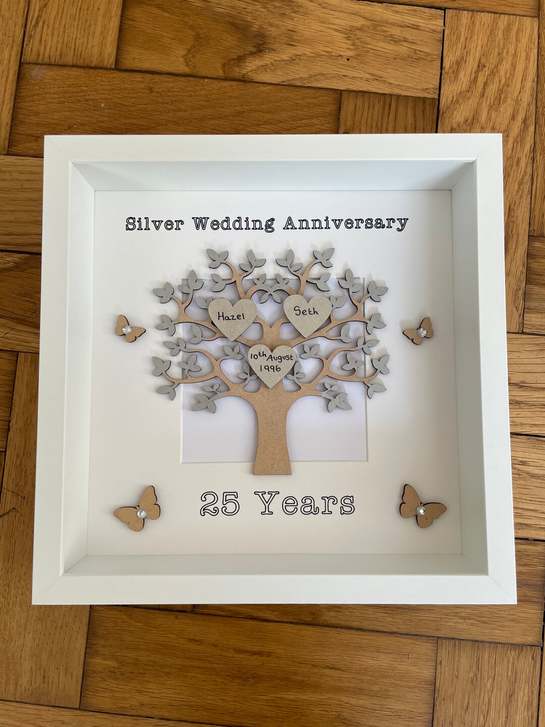 Silver Wedding Anniversary Frame Silver Wedding Gift Wedding - Etsy