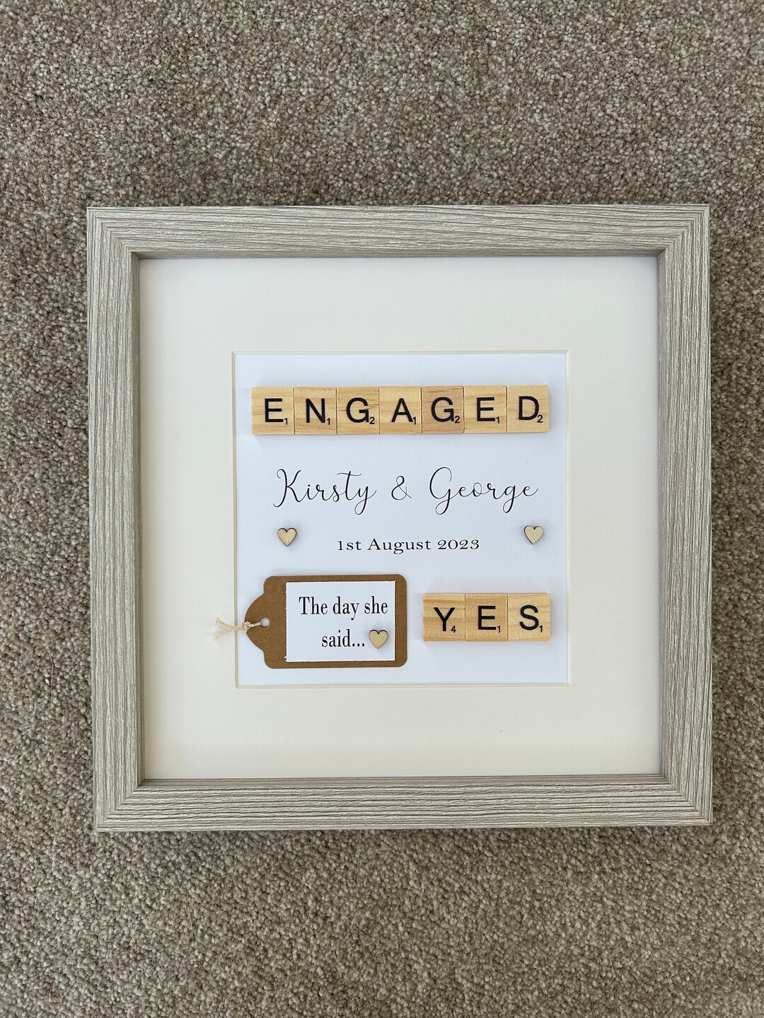 Personalised Engagement Frame Engagement Photo Frame Engaged - Etsy UK
