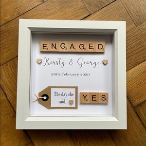 Personalised Engagement Frame, Engagement Photo Frame, Engaged Gift ...