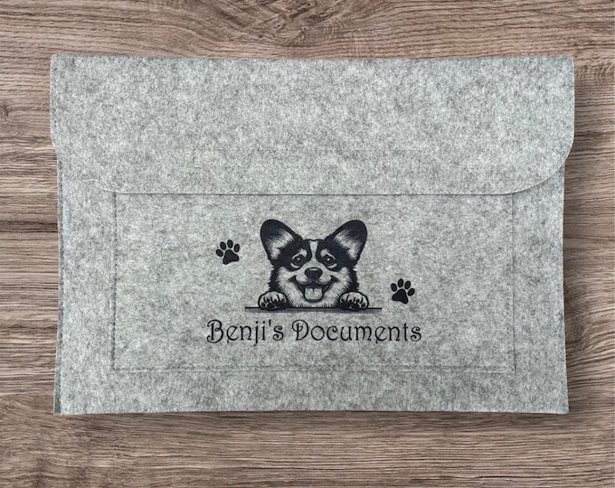 Personalised Pet Document Folder-dog Documents Folder,pet Information ...