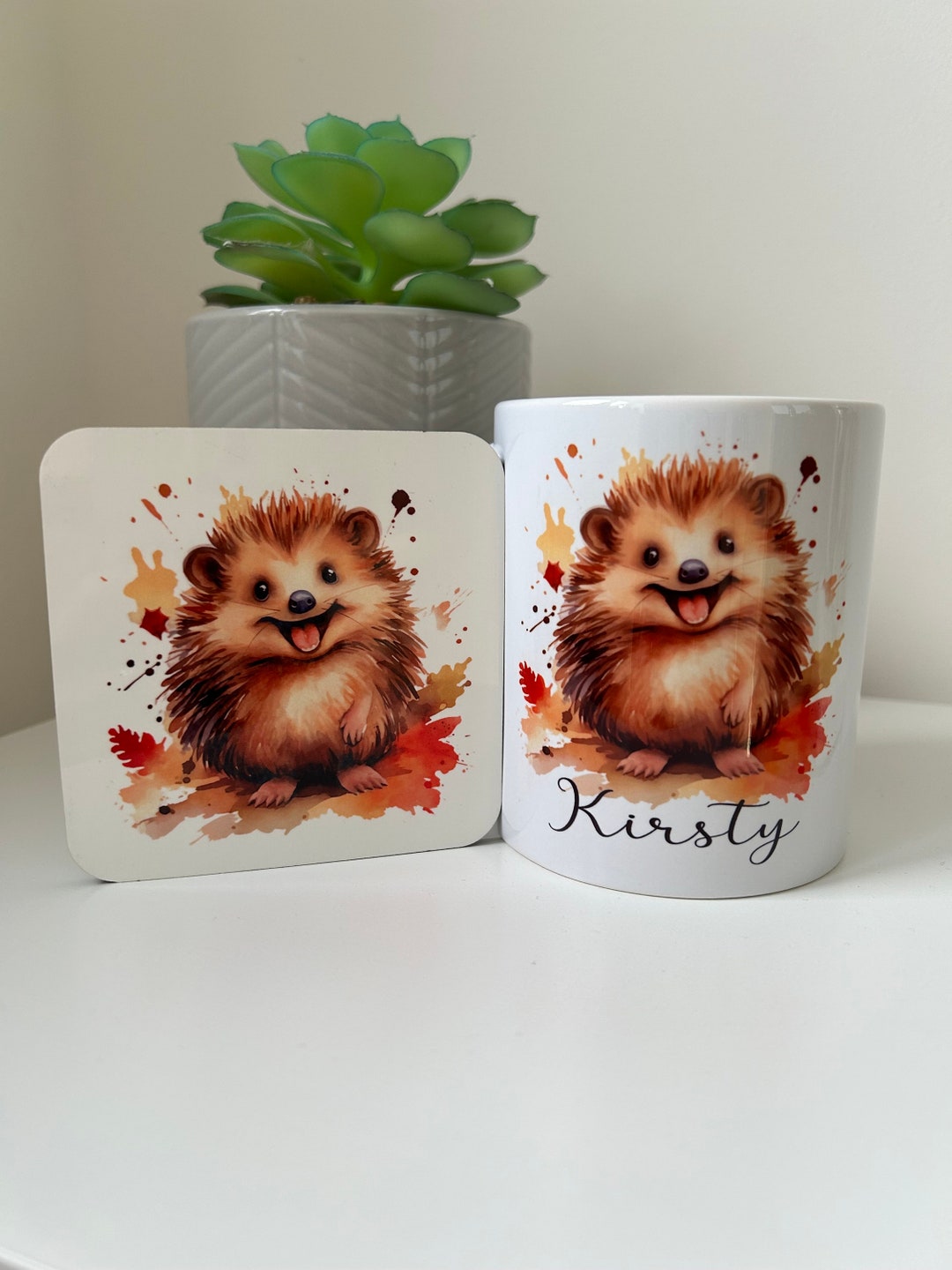 Hedgehog Mug, Personalised Hedgehog Mug, Hedgehog Gift, Cute Hedgehog ...