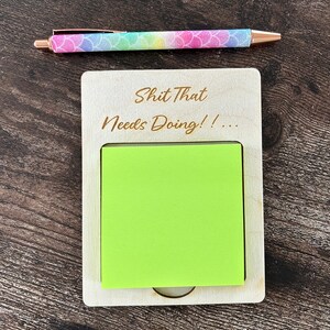 Post It Note Holder, Post It Holder, Personalised Post It Holder, Funny ...