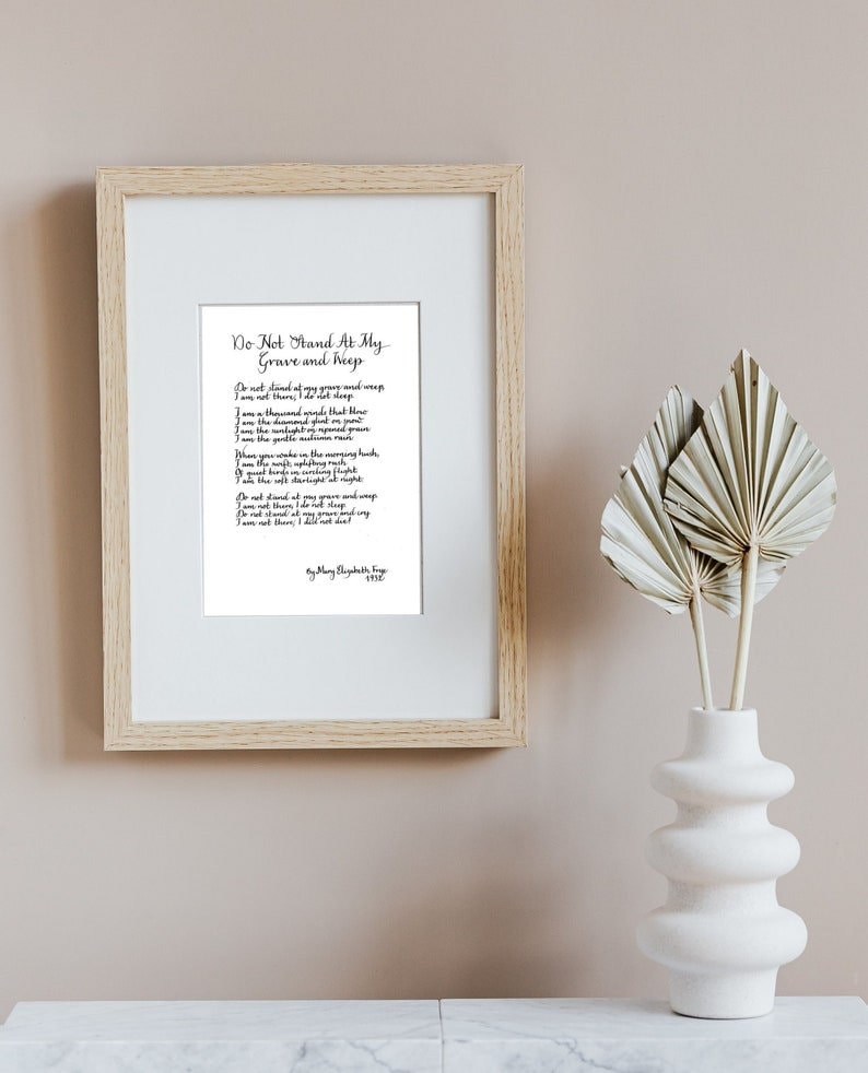 Funeral Poem Print: the Tendrils of Steam, Bereavement Gift - Etsy