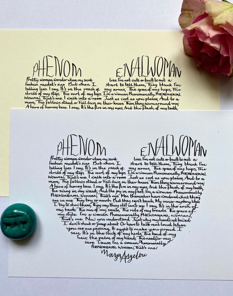 Phenomenal Woman Maya Angelou Poem Print Feminist Poster - Etsy